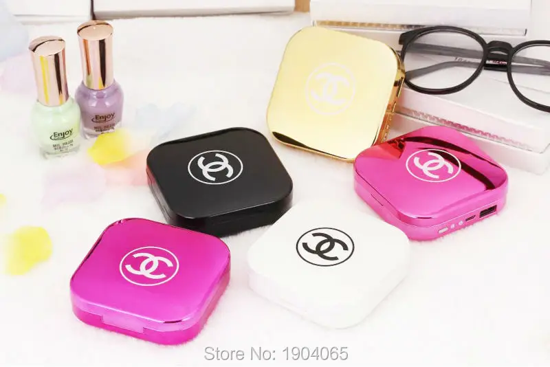 New fashion gift power bank Sexy Channel Cosmetic Mirror 10400mAh Power ...