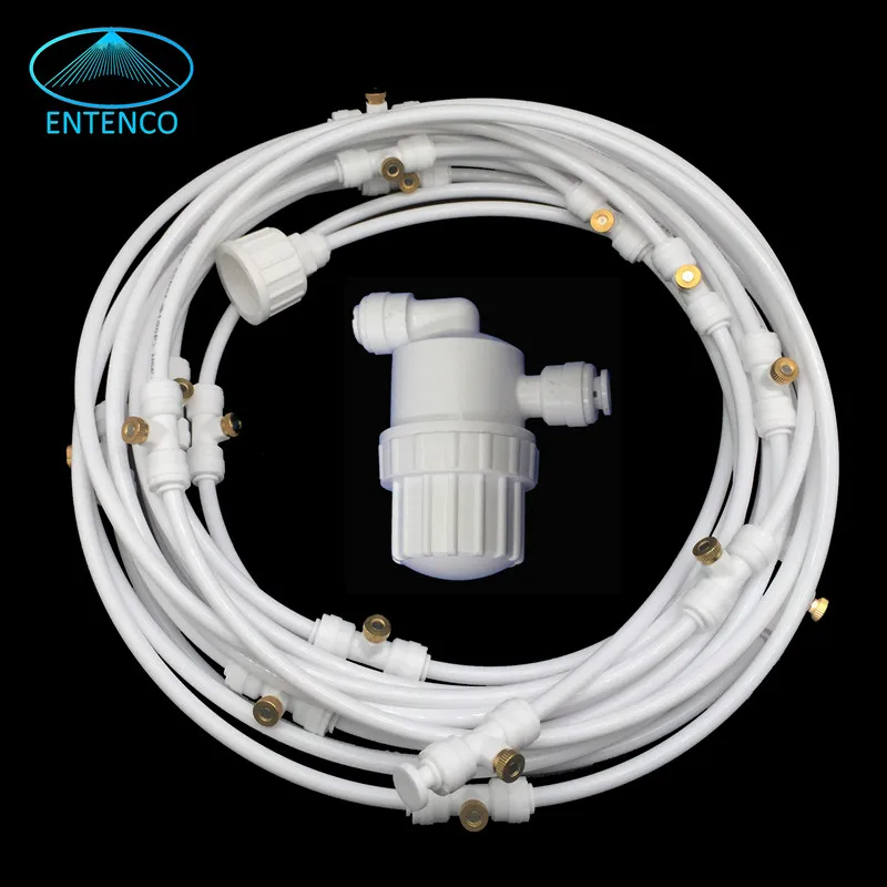 9m-White-Water-Pipe-Outdoor-Garden-Water-Mist-System-with-11-Pcs ...