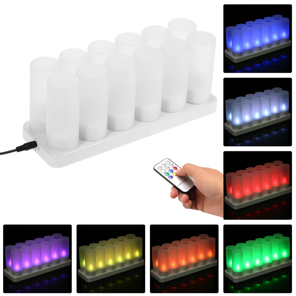 Colorful-Led-Candle-USB-Rechargeable-Tea-Candle-Light-Flameless ...