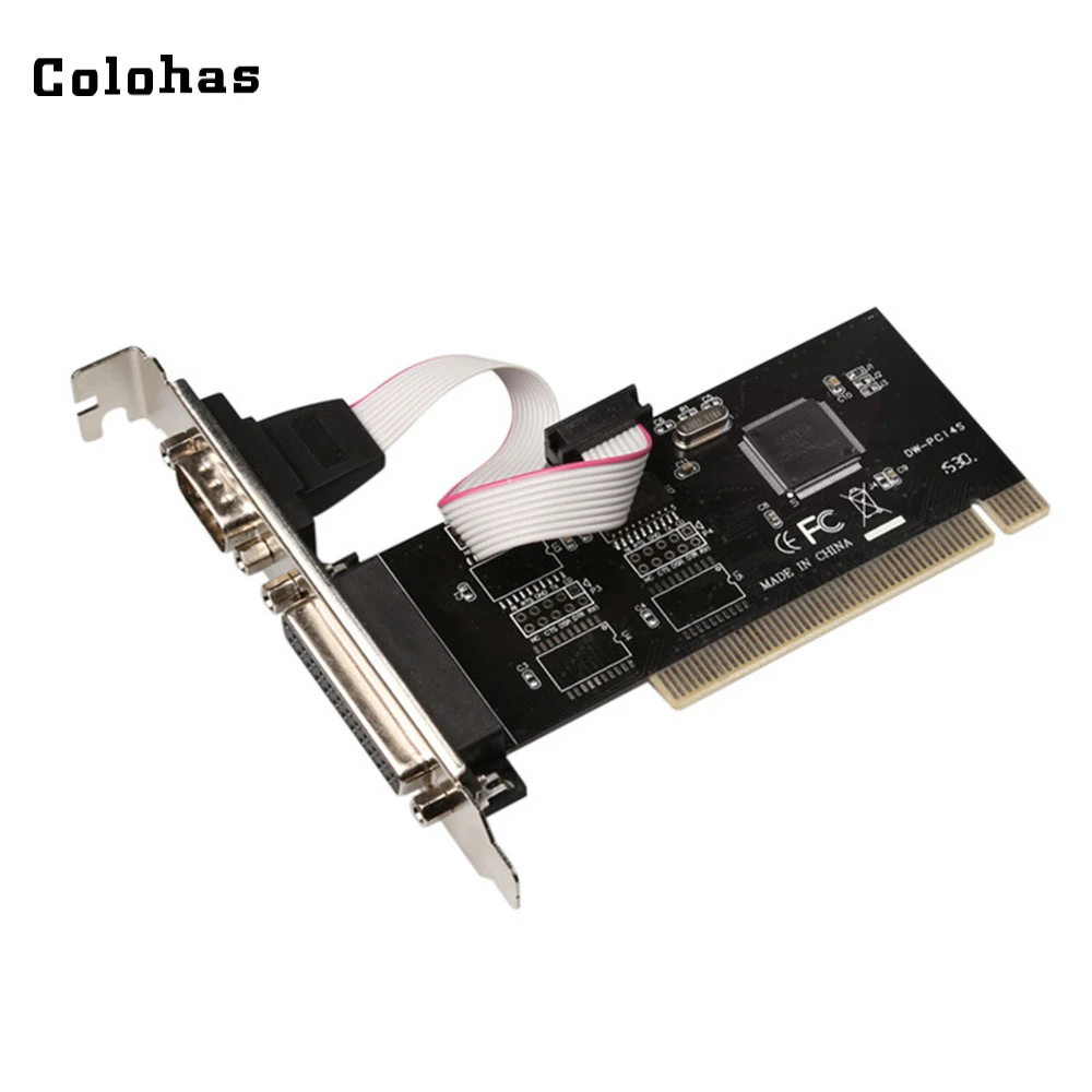 Rs232 Rs 232 Serial Port Com And Db25 Printer Parallel Port Lpt To Pci Card Extender Adapter