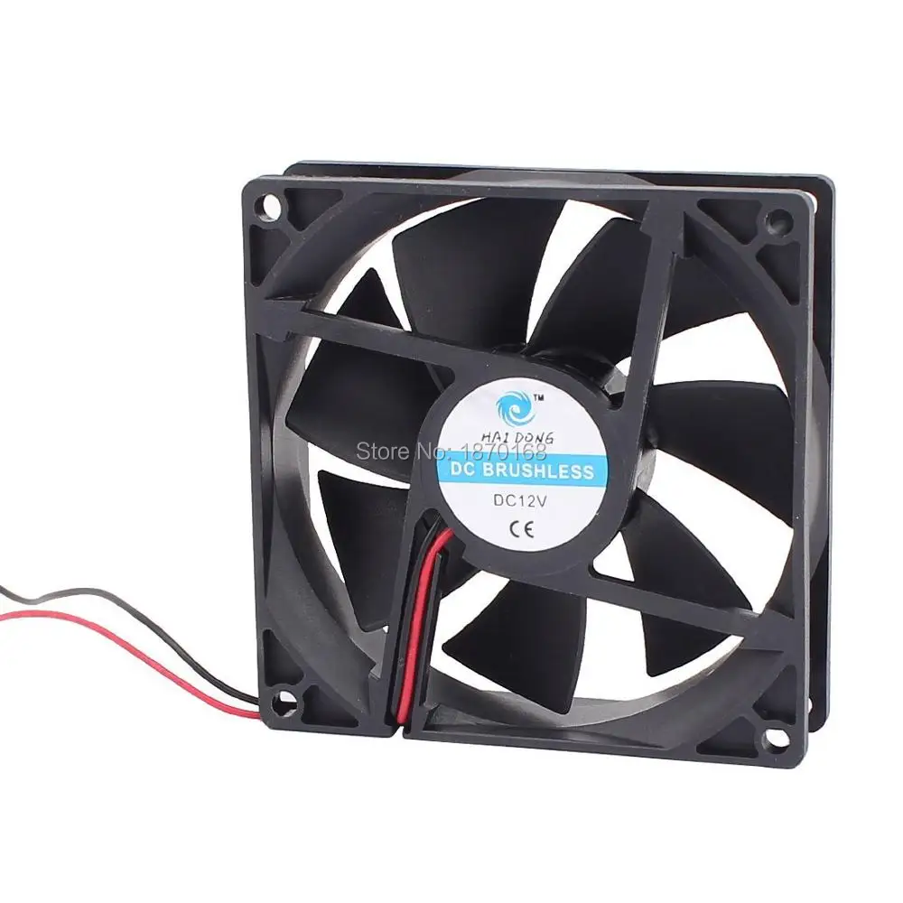 2 Pcs 90mm x 90mm x 25mm Computer Case CPU Cooler DC 12V 0.2A Cooling ...