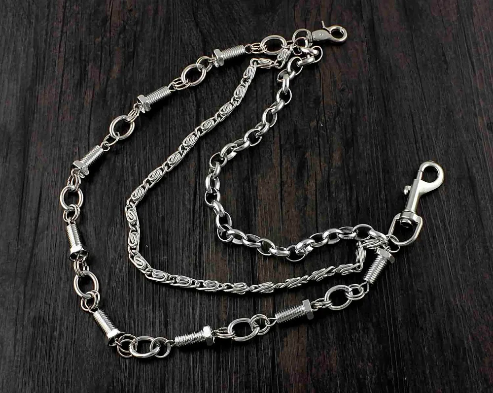 Three Chains Punk Biker Trucker Pants Fob Keychain Jean Wallet Chain Pp ...