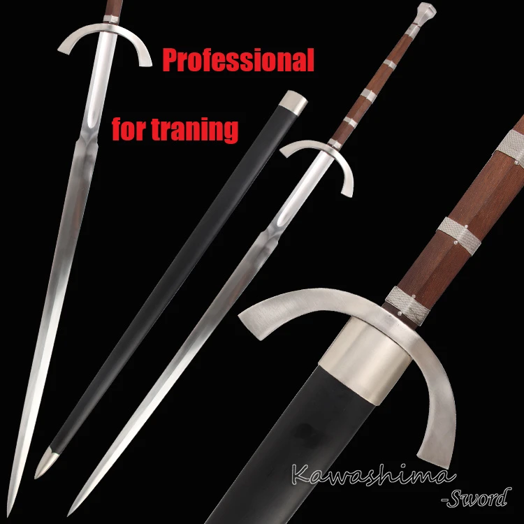 Espada medieval europeu, lâmina de aço para batalhas, espada longa para ...