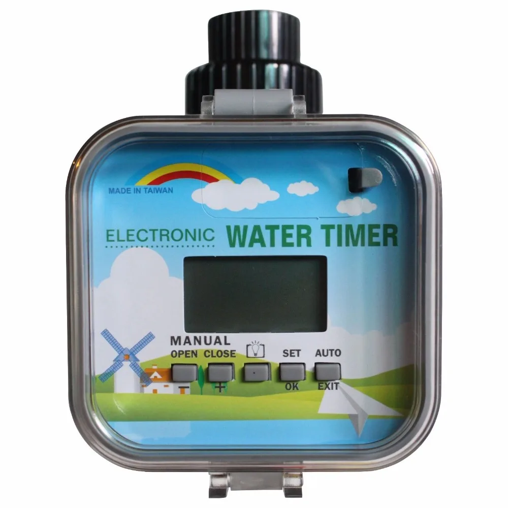 Waterproof Electronic Garden Water Timer With Solar Charge & Rain-stop ...