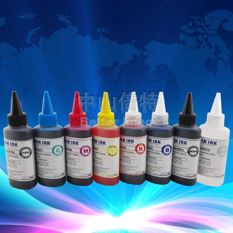 8*100ML Refill Dye Bulk Ink for EPSON R800 R1800|ink for epson|bulk ...