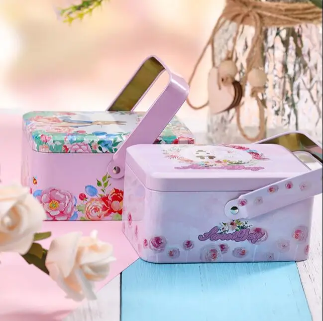 50pcs Luxurious Metal Tin Storage Box Portable Tin Box Wedding Party ...