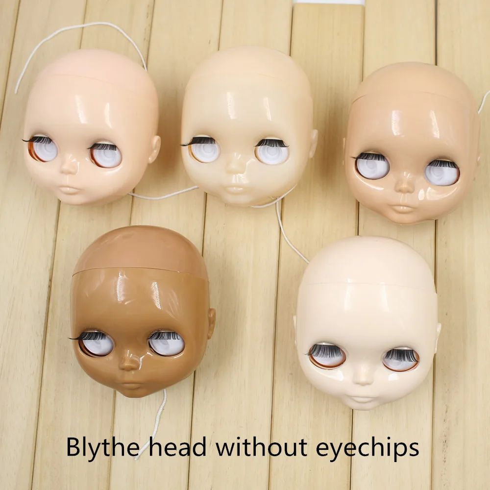 Blyth Doll Bald Head Without Hair White Natural Tan Dark Transparent ...