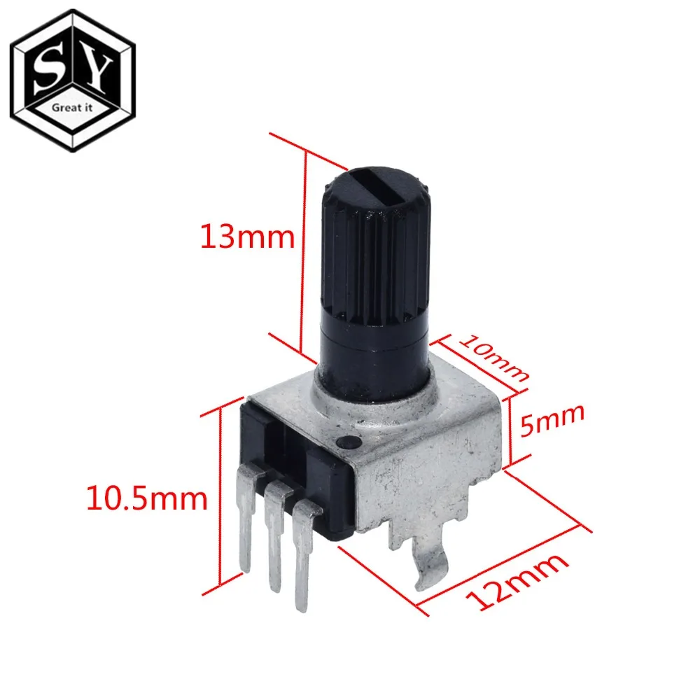10PCS-Rv09-Vertical-12-5mm-Shaft-1k-2k-5k-10k-20k-50k-100k-0932 ...