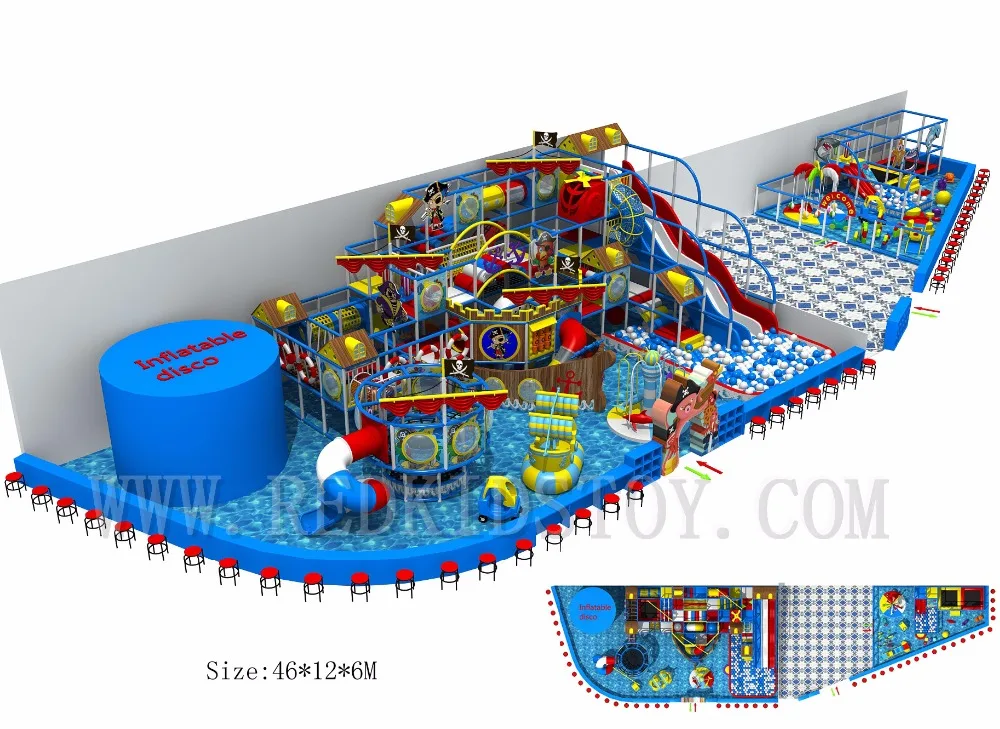 2018 Newest Customized Giant Indoor Playground With Baby Area Hz ...