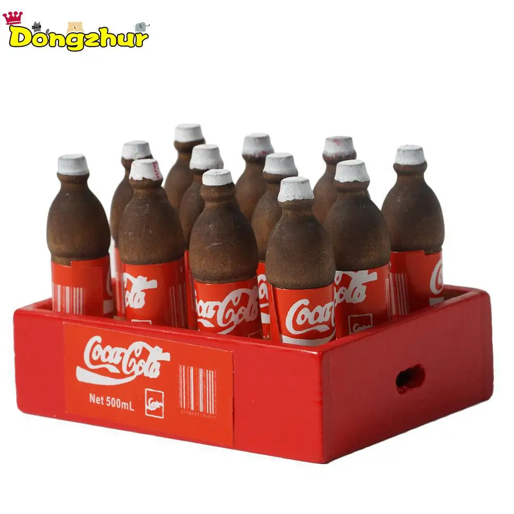 Dong zhur Mini caja de Coca Cola para casa de muñecas, accesorios de ...
