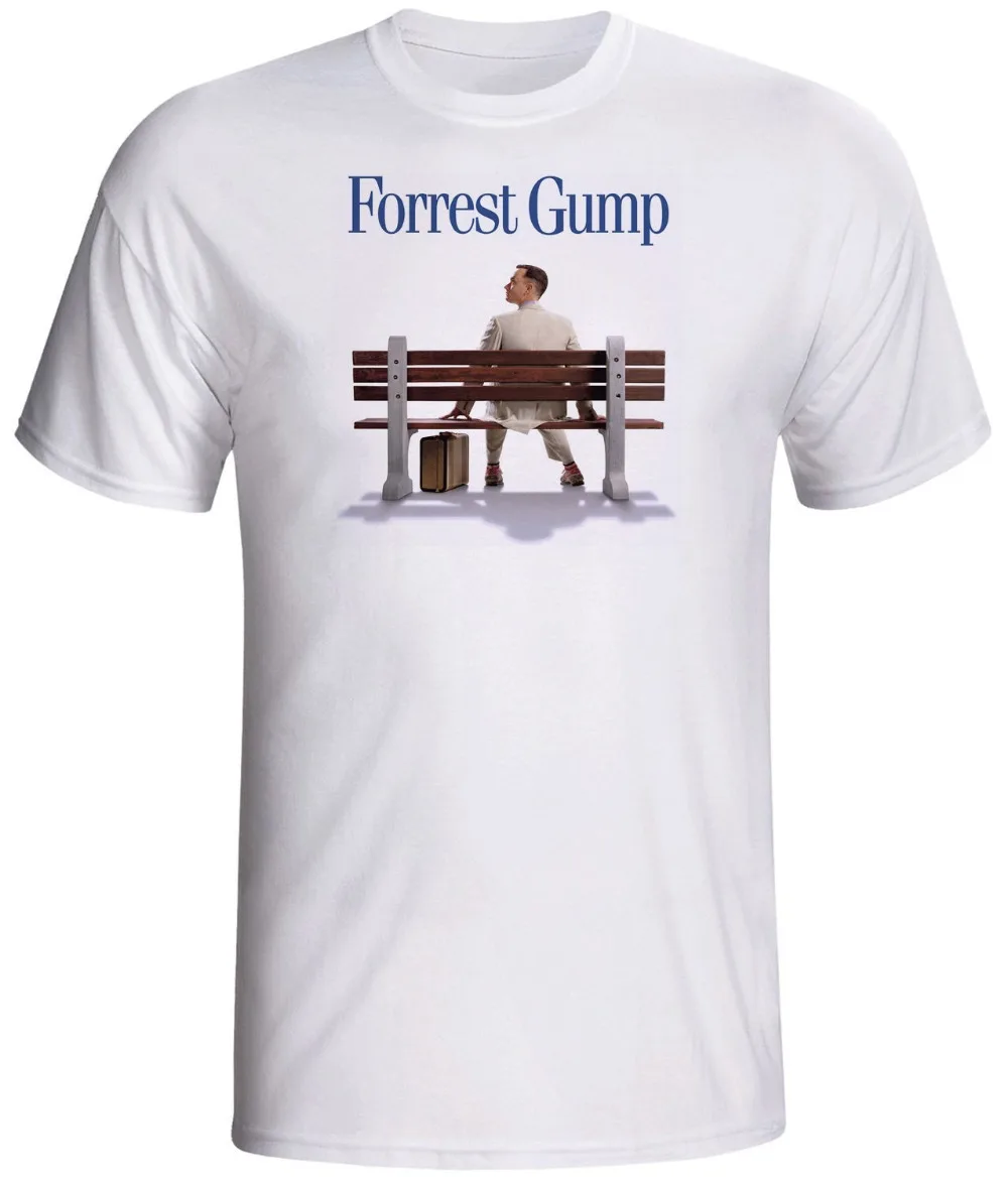 2018 New Arrival Men'S Fashion forrest gump shirt movie Classic Tops ...