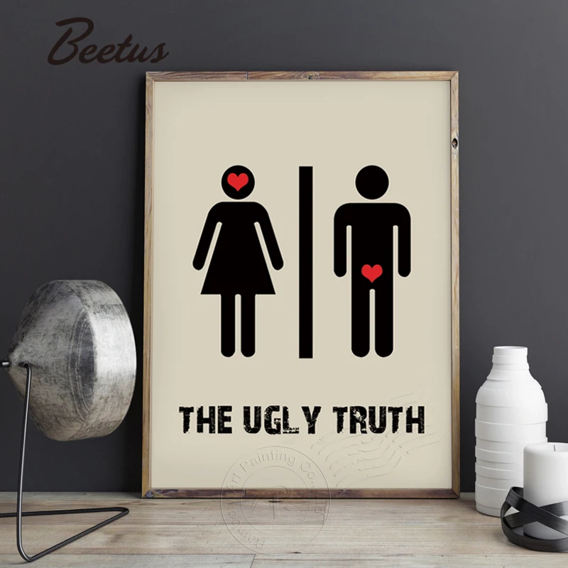 Canvas Poster Ugly Truth Abstract Decorative Pictures Canvas Painting ...