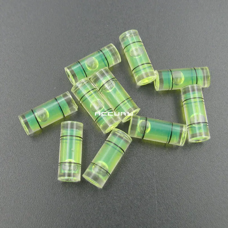 100pcs 6*15mm Acrylic Tubular Levels Mini Spirit Level Liquid Level ...