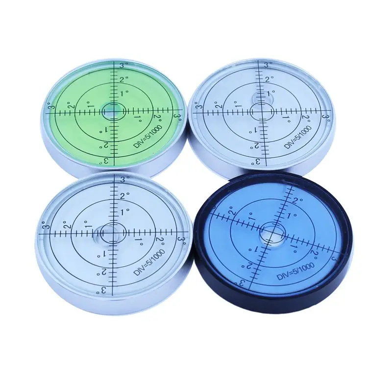 Qase 60*10mm Universal Metal Level Bubble Luminous Spirit Level Round ...