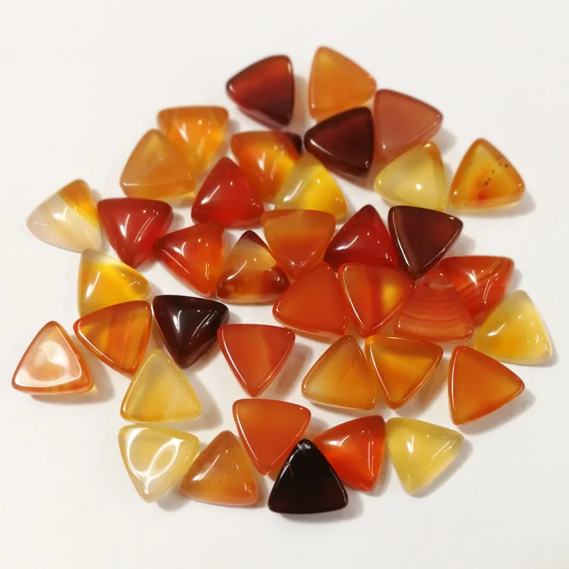 Wholesale Fashion Triangle CAB CABOCHON natural red onyx stone beads ...