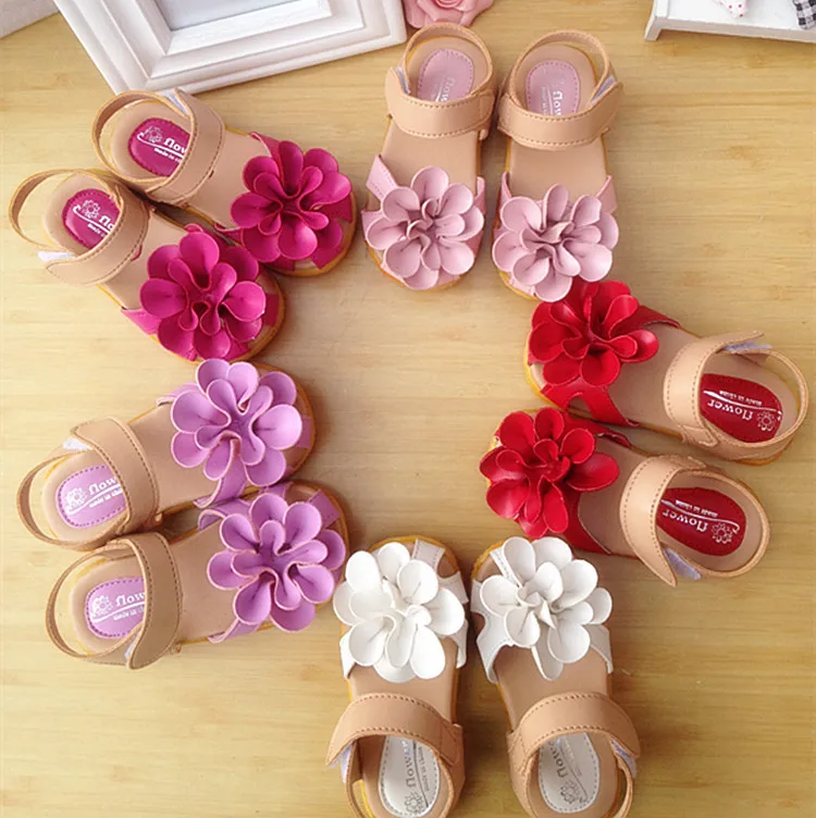 2017 children/Girl/Kid Sandals Comfortable Flat Shoes cut outs ...