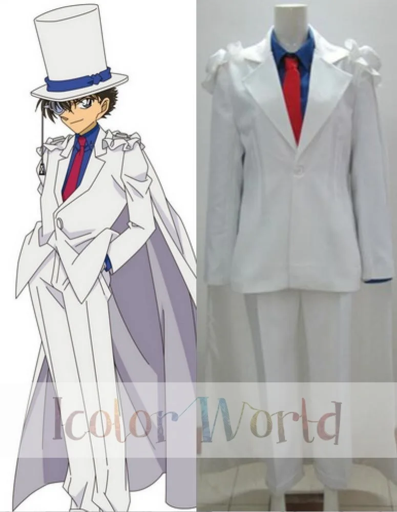 Detective Conan Case Closed Kaitou Kiddo Kid the Phantom Thief Cosplay ...