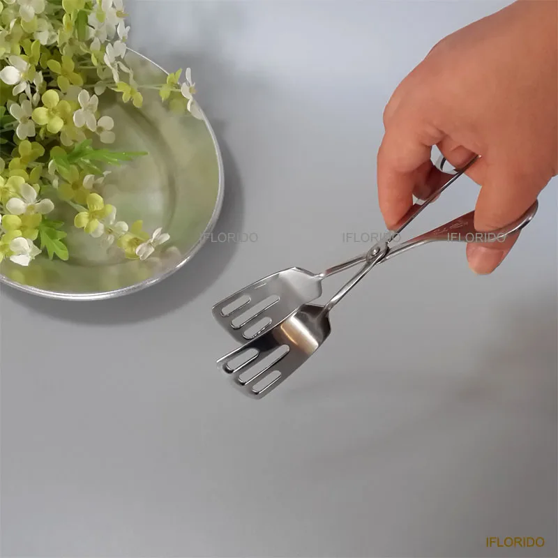 7" Stainless steel cake tong 18 8|tongs fish|pastry accessoriespastry ...