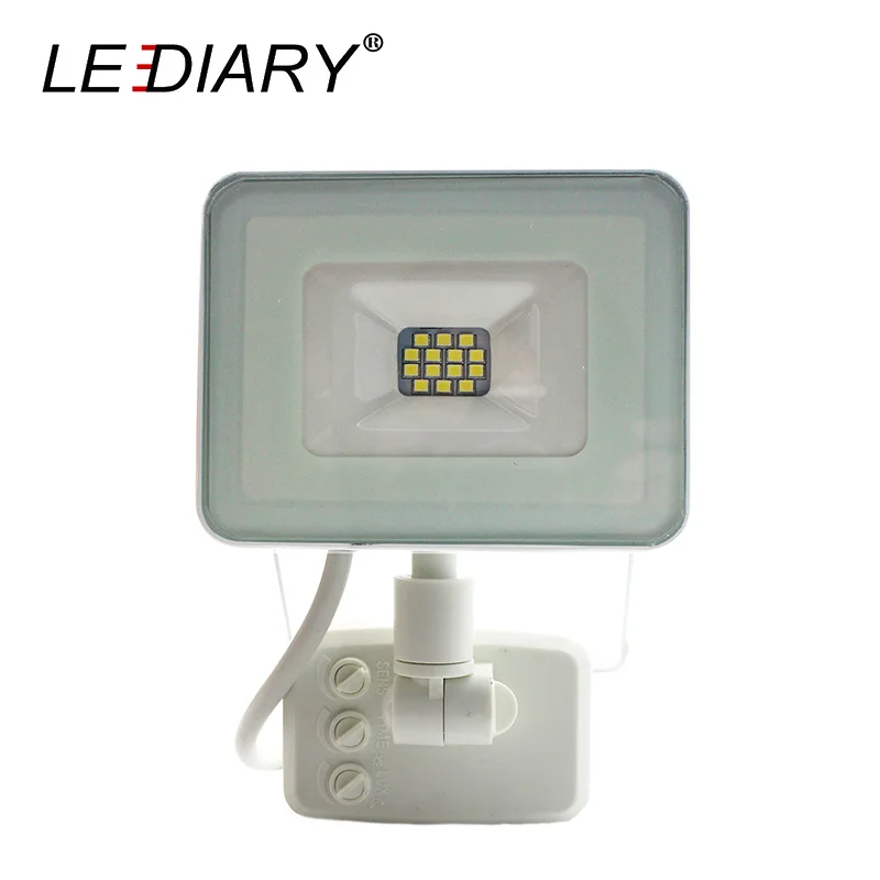 LEDIARY Infrared Induction LED Floodlight Waterproof 220V 10W Outdoor ...