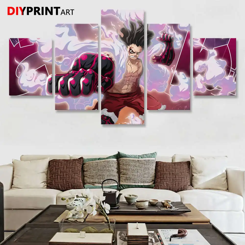 One-Piece-Monkey-D-Luffy-Gear-Fourth-Snakeman-5-Panel-Wall-Art-Wall ...