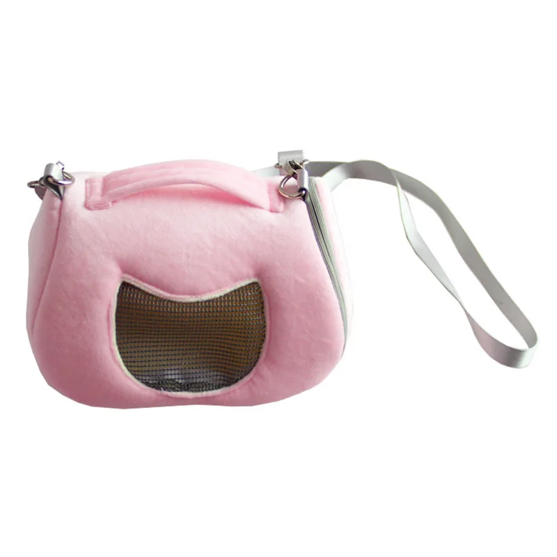 PipiFren Hamster Carrier Bag With Shoulder Strap Pink Grey Soft Small ...
