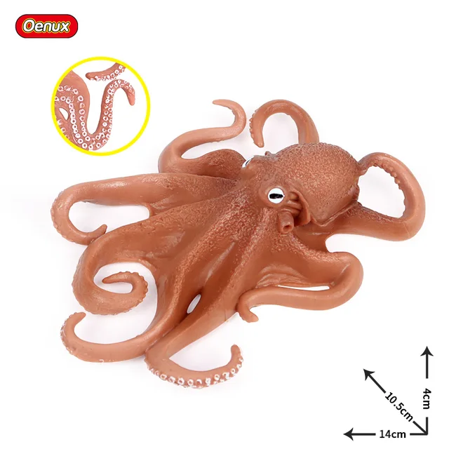 Oenux Classic Invertebrate Ocean World Animals Octopus Model Action ...