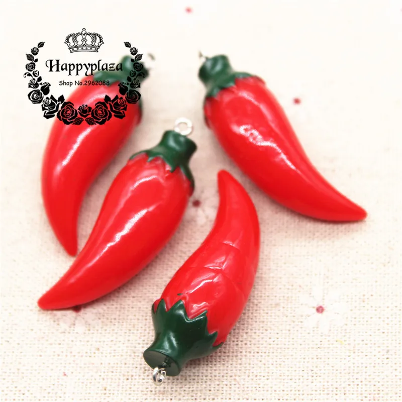 10pcs-Kawaii-3D-Simulation-Red-Pepper-with-Hook-Resin-Food-Art-Supply ...
