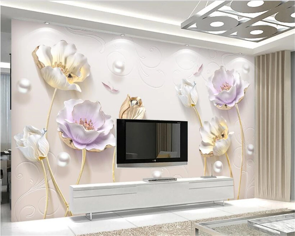 Beibehang papel decorativo de pared 3d, relieves simple y elegante ...