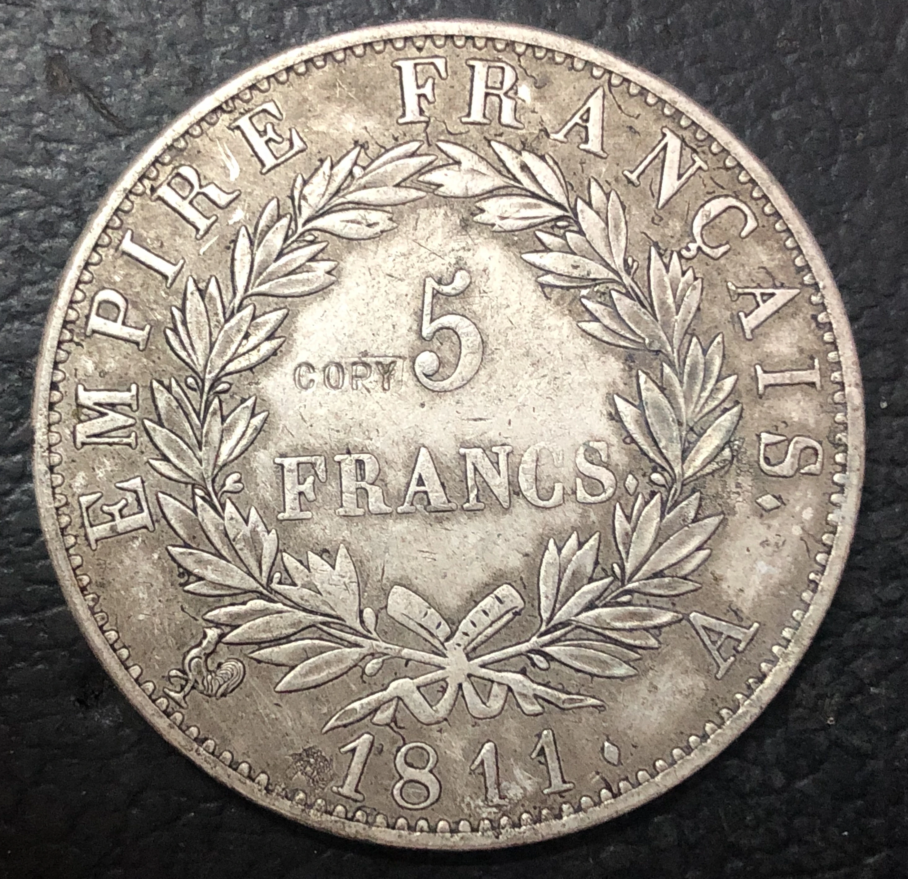 1811 France 5 Francs Silver Plated Copy Coin - Non-currency Coins ...