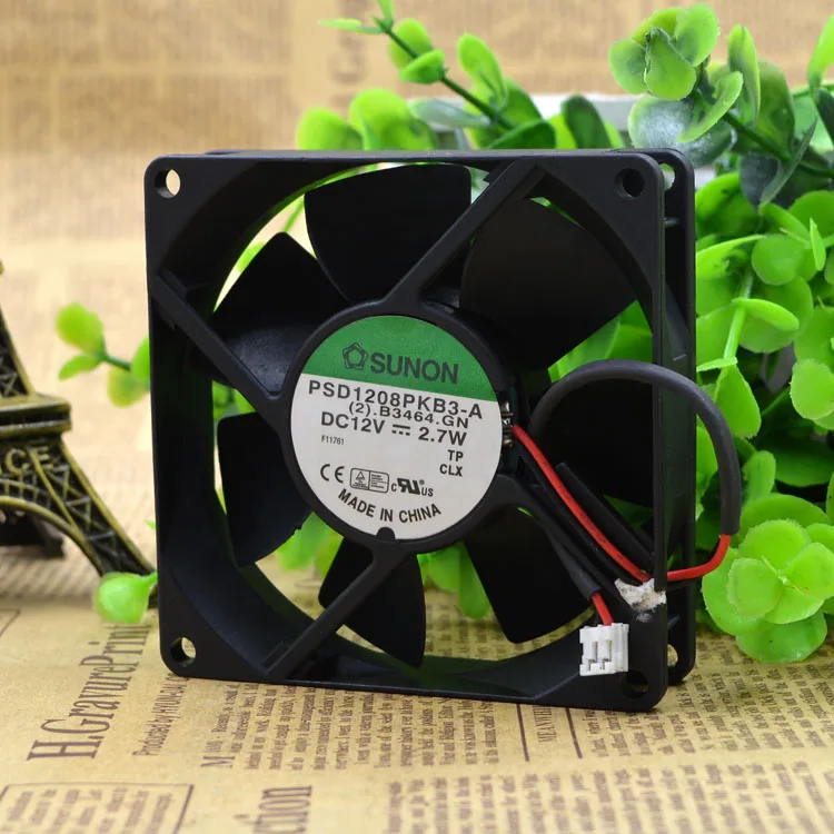 Free Delivery. 8025 cases server cooling fan 12 v 2.7 W PSD1208PKB3 A ...