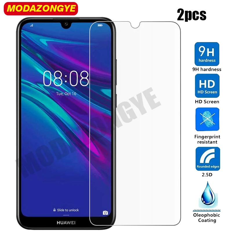 Protector de pantalla de vidrio templado para Huawei Y6 2019, película de vidrio para MRD LX1 ...