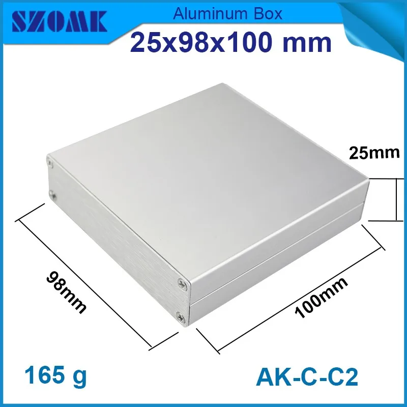 4 pieces extruded aluminum enclosures project box 25(H)x98(W)x100(L)mm ...