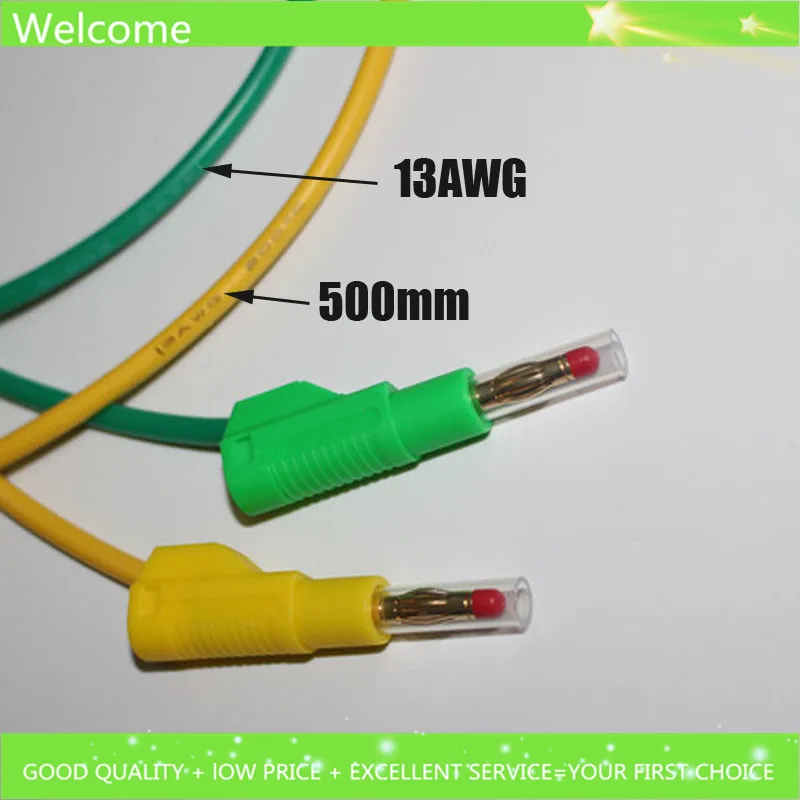 2pcs 0.5M High quality multimeter test line with 4mm copper plated gold ...