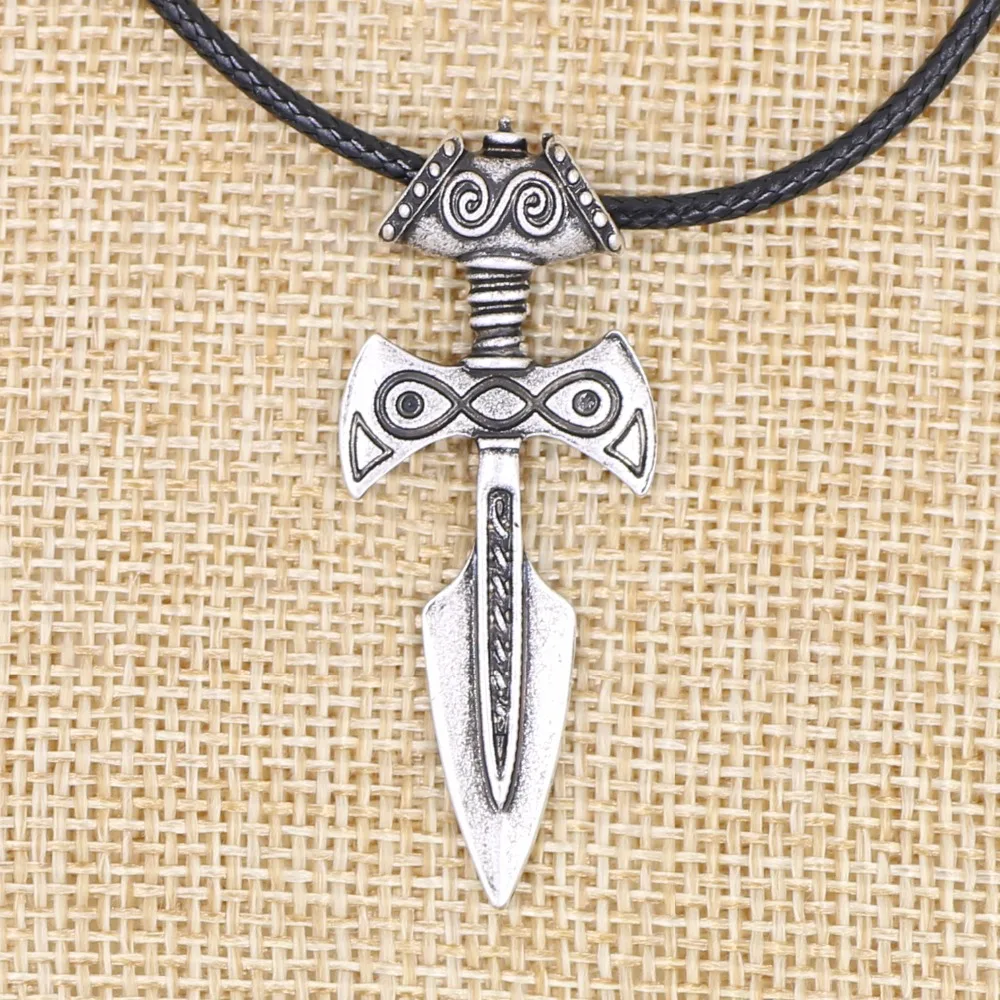 Norse Viking Sword Necklace Pendant Nordic Dagger Amulet Jewelry Choker ...