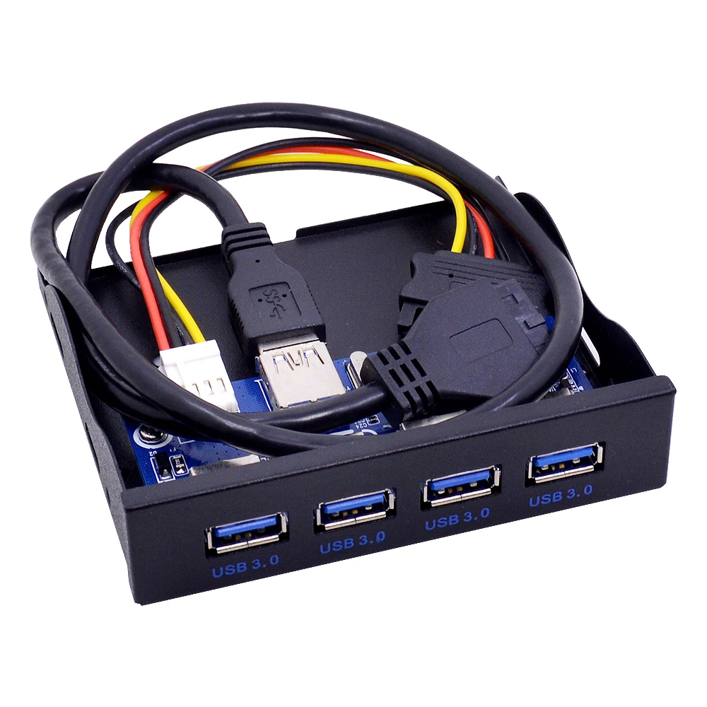 Front Panel 4 Ports USB 3.0 HUB Combo Adapter Bracket USB3.0 Bay ...
