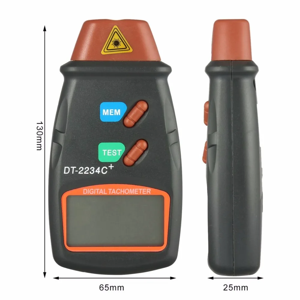 Digital Laser Photo Tachometer Non Contact RPM Tach Laser Tachometer ...