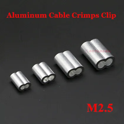 100pcs-2-5mm-M2-5-Aluminum-Cable-Crimps-Sleeve-Shape-8-Double-Hole ...
