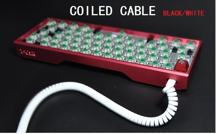 coliled Cable wire Mechanical Keyboard GH60 USB 2.0 A cable mini USB ...