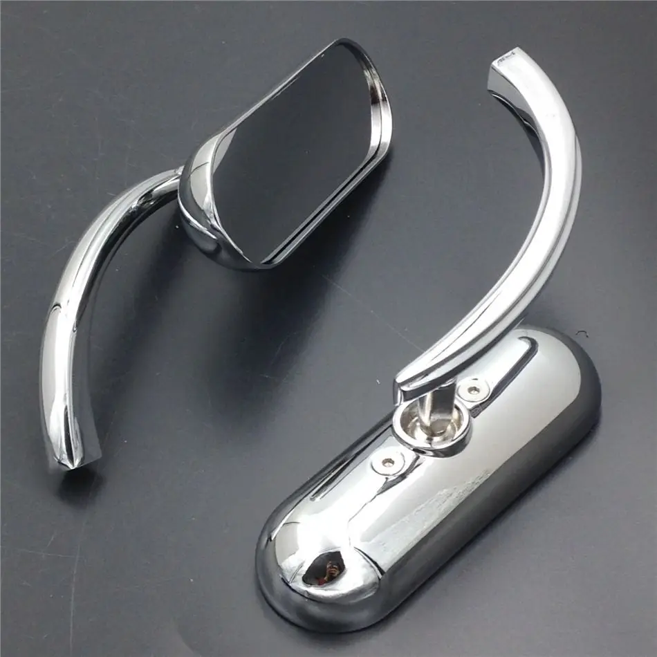 Metal Rear View Side Mirrors For Harley Dyna Softail Sportster Fat boy ...