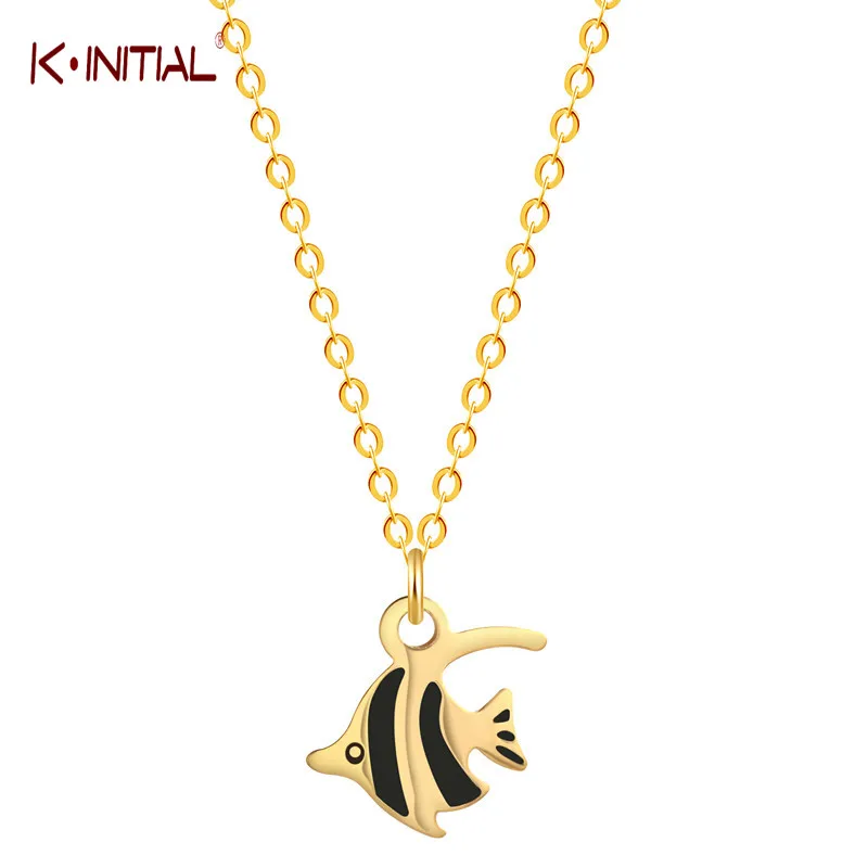 Kinitial Fashion Stainless Steel Gold Silver Color Fish Piranha Pendant ...