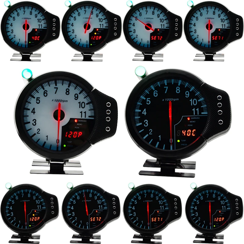 5-Tachometer-EL-3-in-1-Water-Temp-Oil-Press-RPM-Meter-With-Logo-Used ...