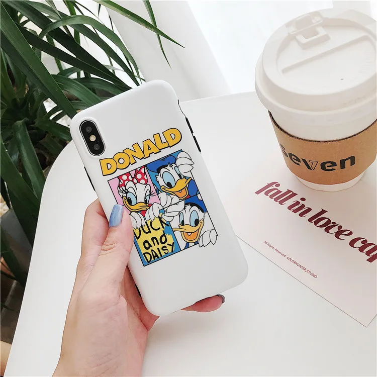Cute Cartoon Donald Duck Phone Case For iPhone 7 7 Puls 6 6S 7 8 Puls X ...