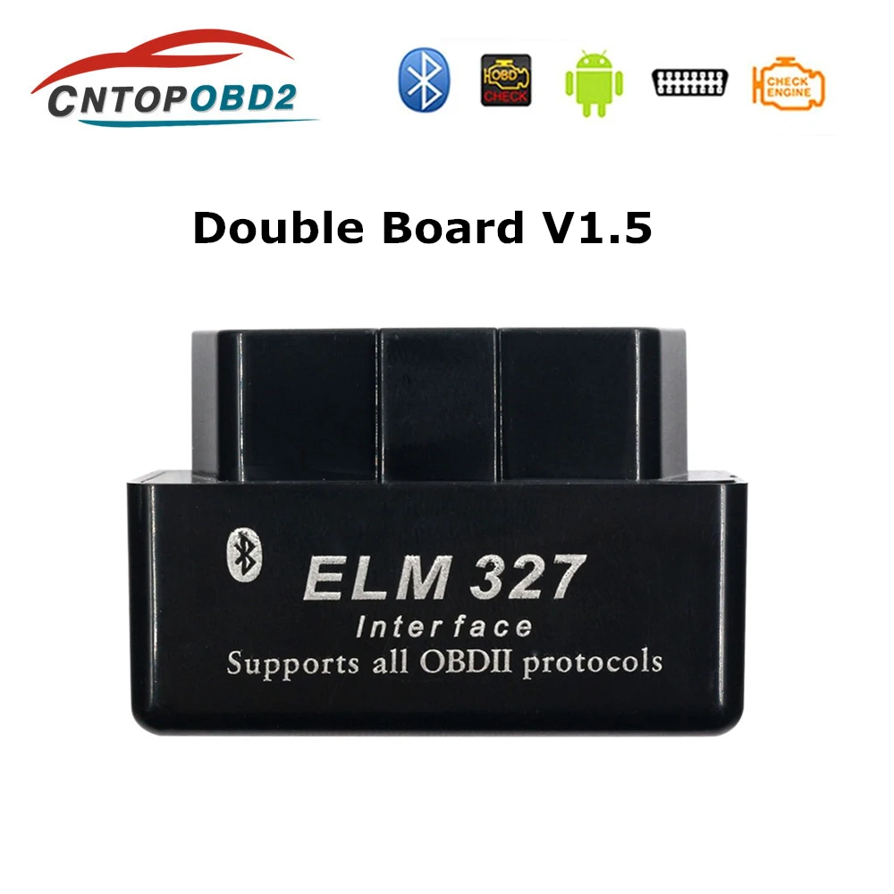 Herramienta de diagnóstico de coche, escáner de doble placa Elm327 V1.5 Pic18F25K80 OBD2 ...
