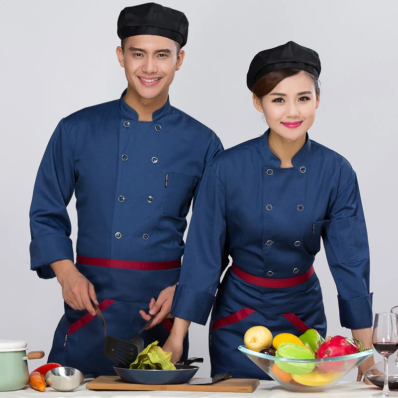Long sleeve uniform!The New Hotel Chef Working Clothes Restaurant Chef ...