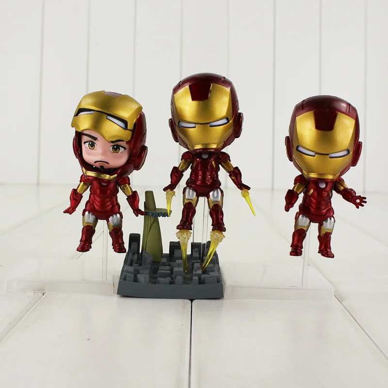 3pcs/set 12 15cm Super Heros Mini Iron Man PVC Action Figure Collection ...