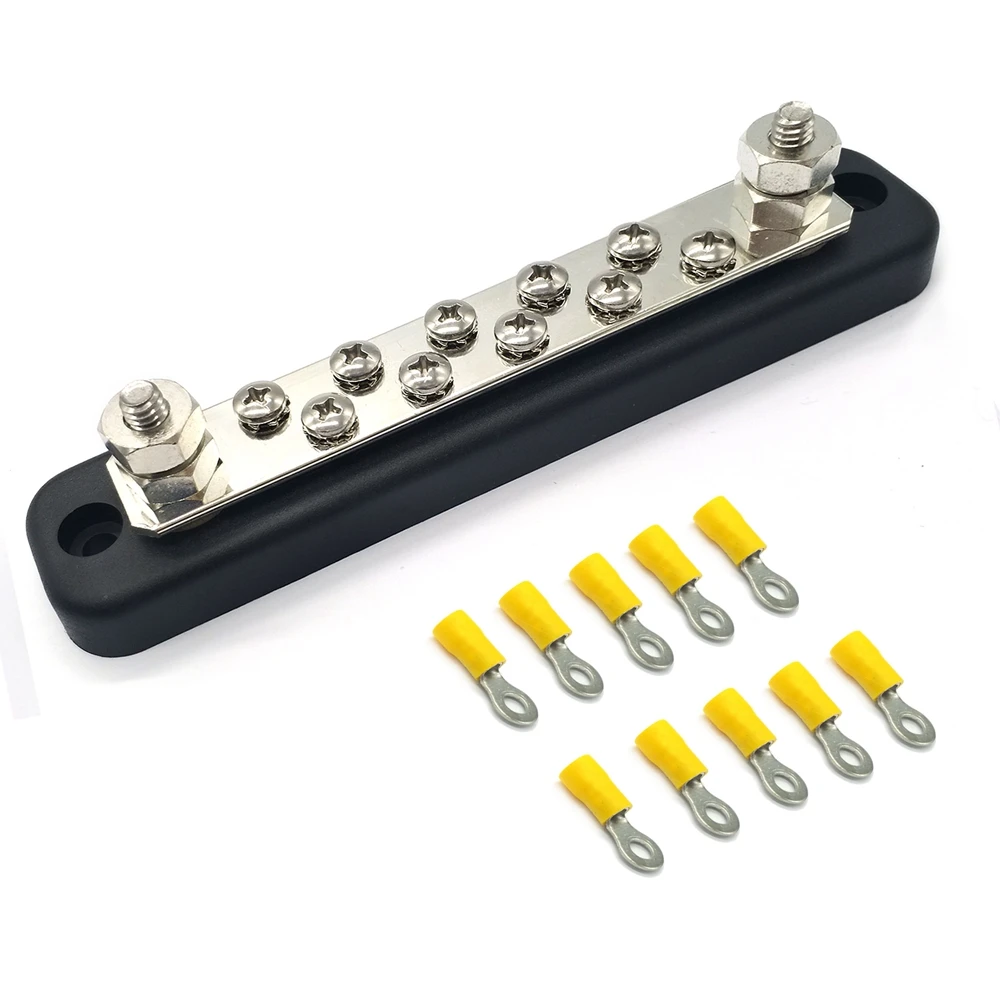 48V 150A 10way Busbar With Terminal Connector Kits Bus Bar Block For