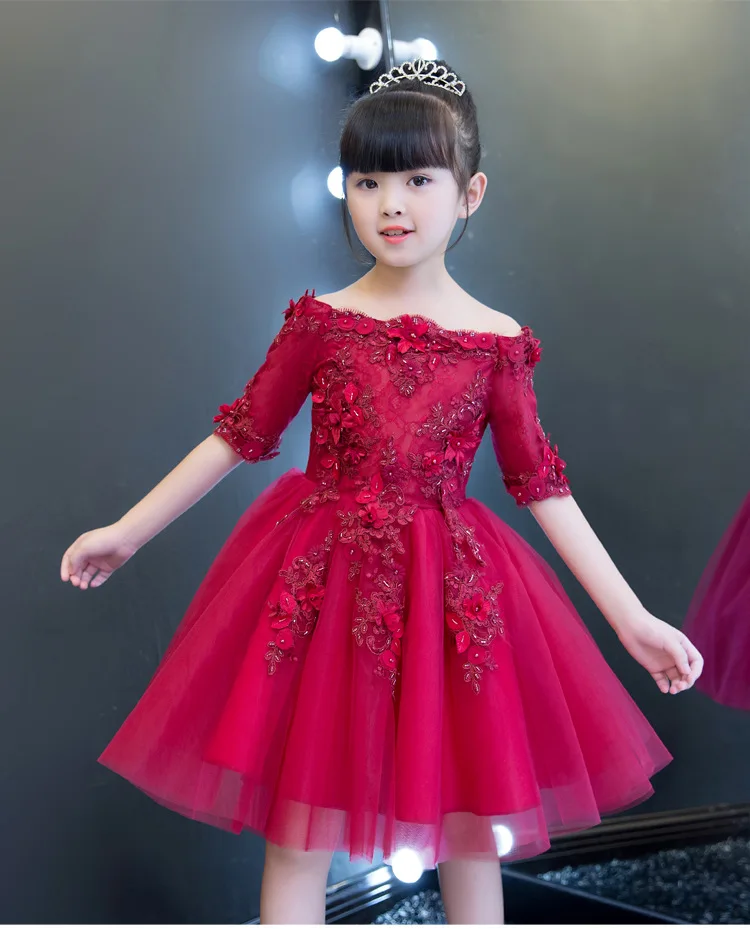 Tulle Dresses For Girls Flower Girl Dress Toddler Kids Princess Wedding ...