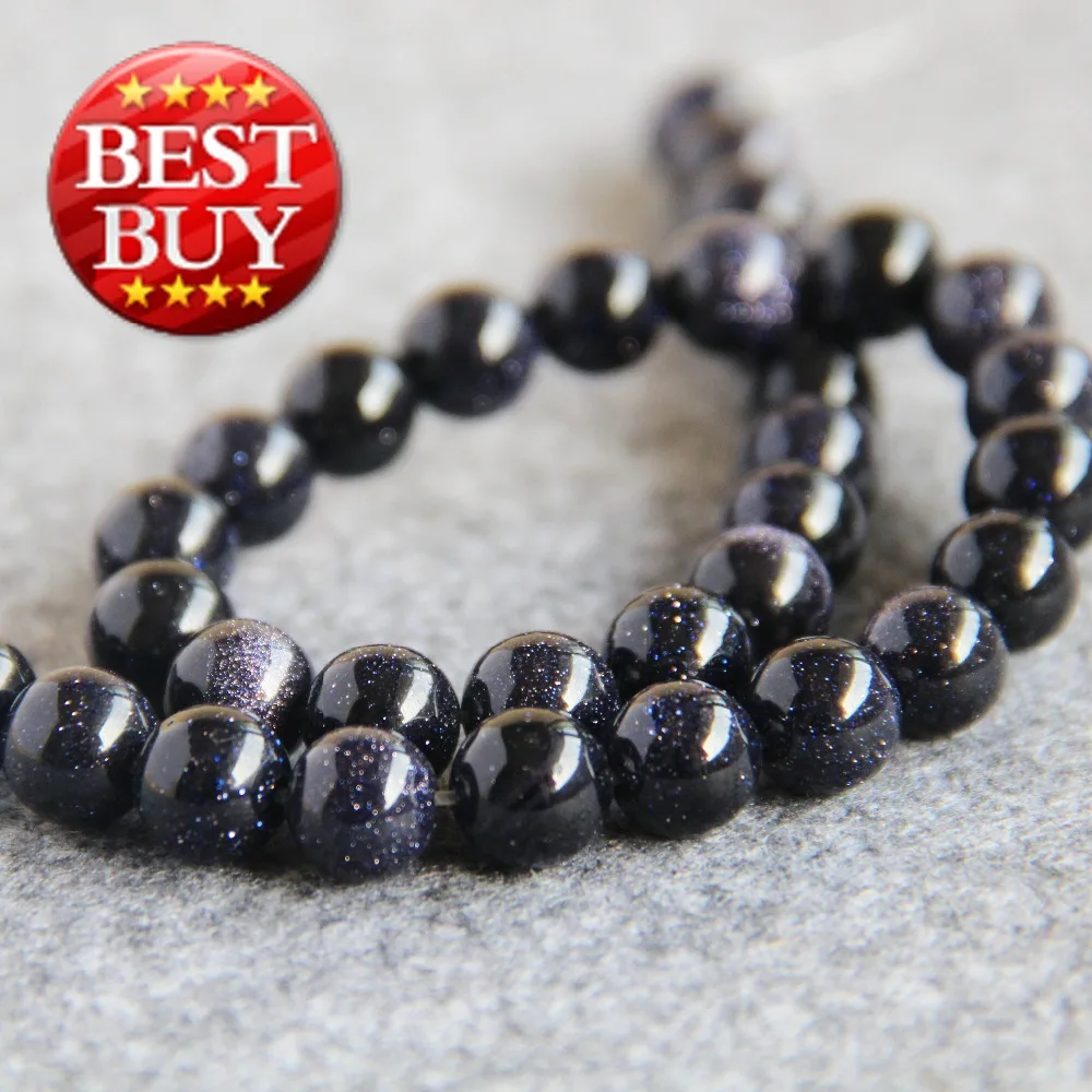 2021 New For Necklace&bracelet 10mm Blue Sandstone Sand Stone Beads ...