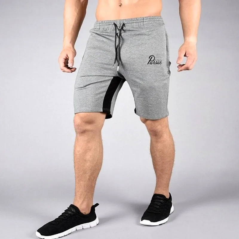 Mens Slim Fit Cotton Shorts Fashion Casual Gyms Fitness Bodybuilding Workout Male Sportswear