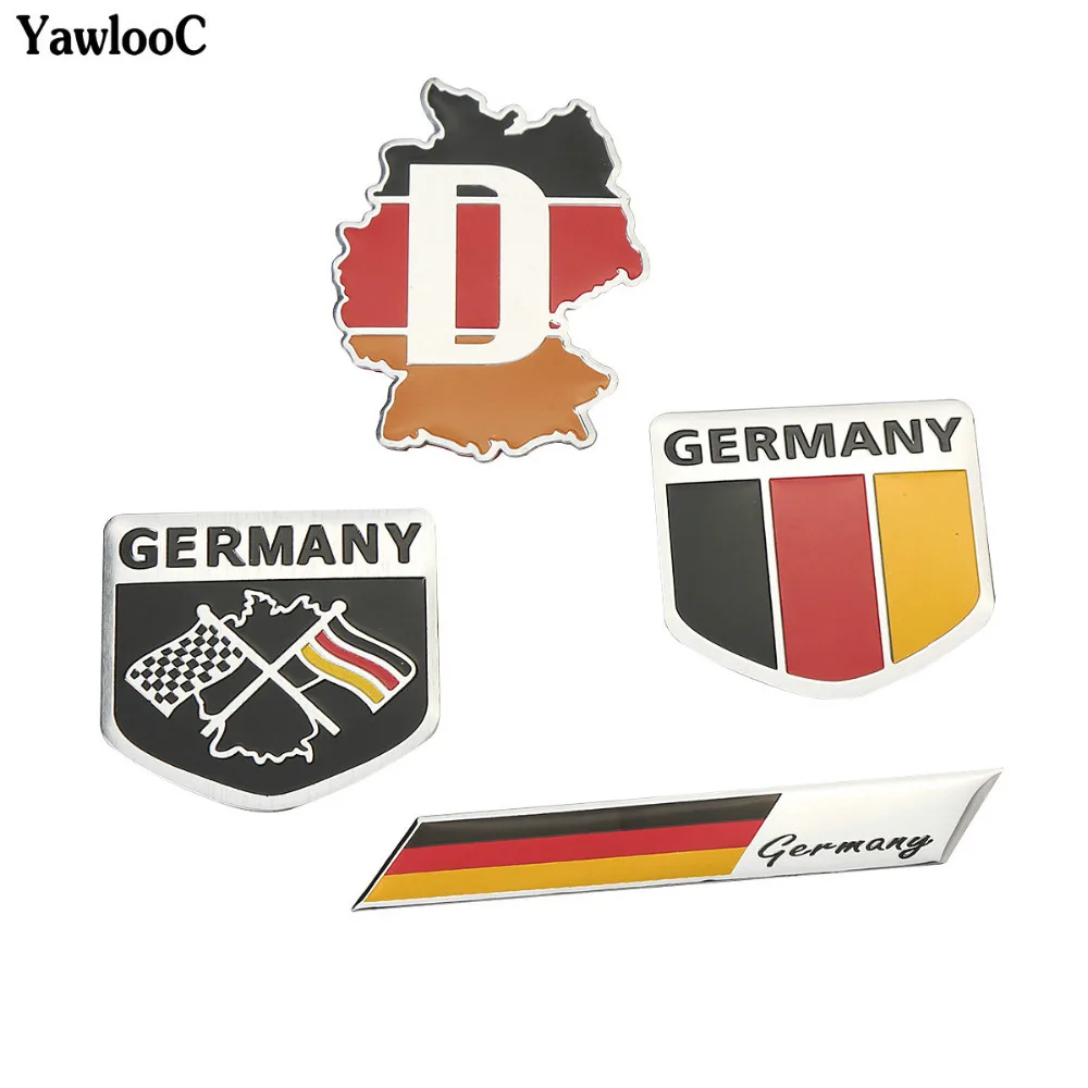 Metal 3D Germany German Flag Badge Emblem Deutsch Car Sticker Decal ...